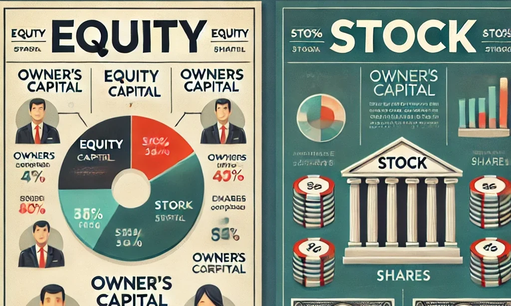 What is the Difference Between Equity and Stock?