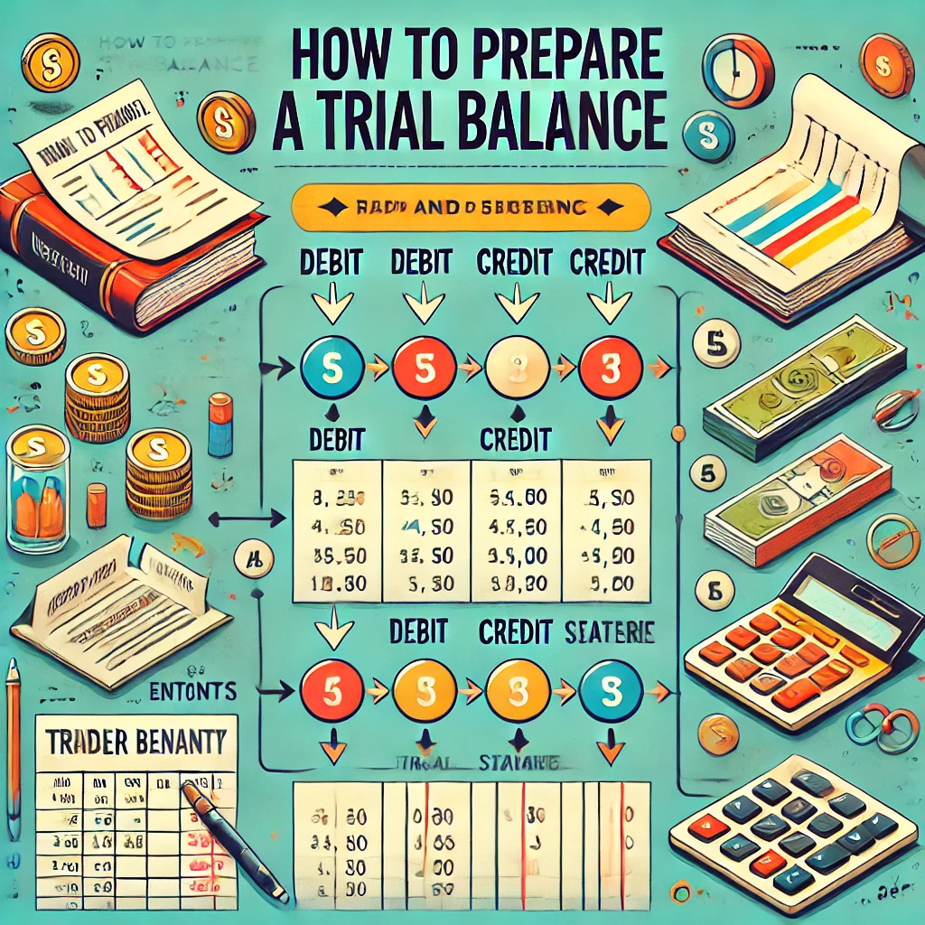 How to Prepare a Trial Balance: Balance Sheet & Ledger