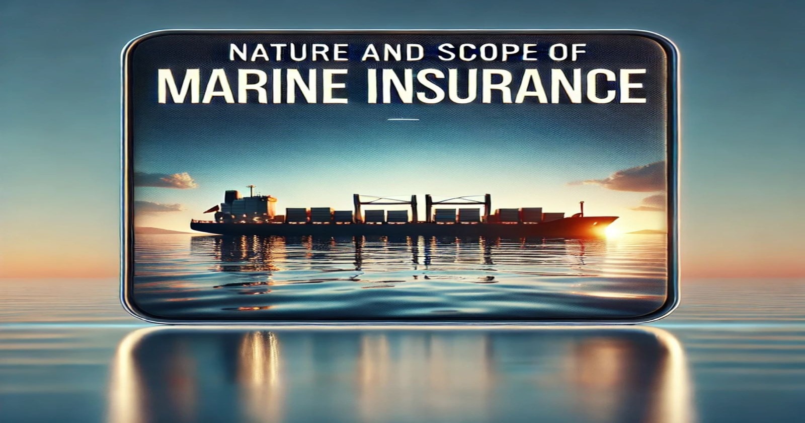 Nature and Scope of Marine Insurance - Types and Principles