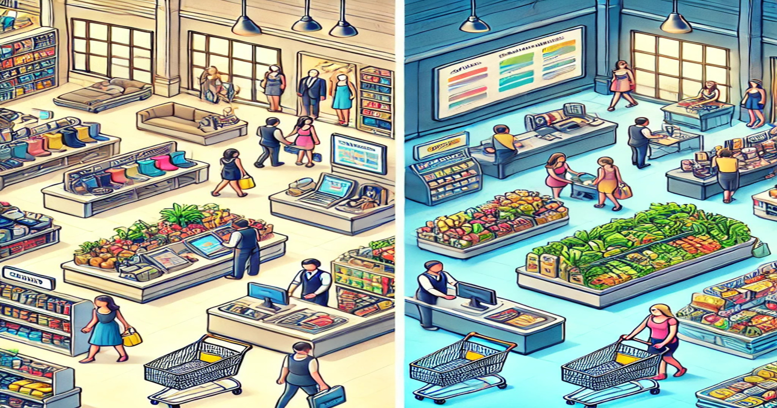What is the Difference Between Departmental Store and Supermarket? What is the Difference Between Departmental Store and Supermarket?